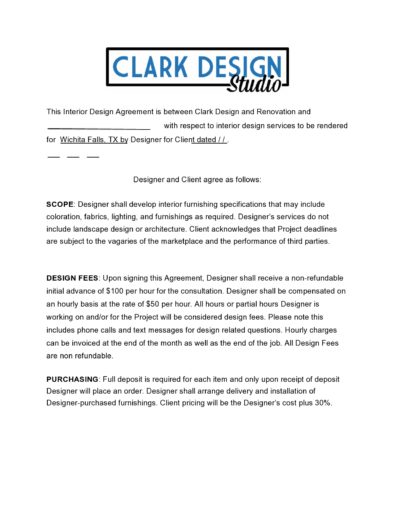 40 Interior Design Contract Templates (Commercial & Residential)
