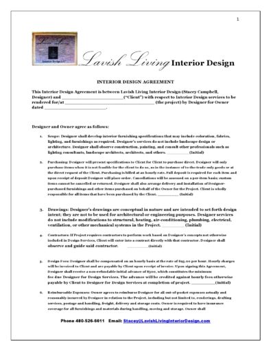 40 Interior Design Contract Templates (Commercial & Residential)