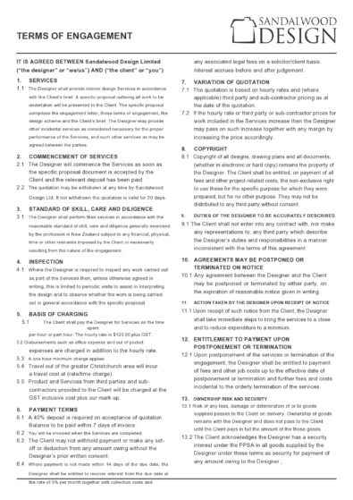 40 Interior Design Contract Templates (Commercial & Residential)