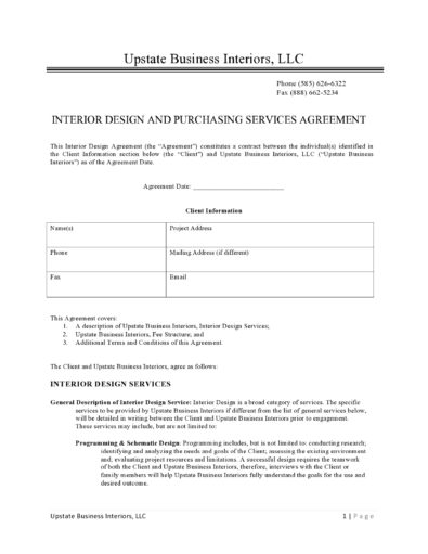 40 Interior Design Contract Templates (Commercial & Residential)