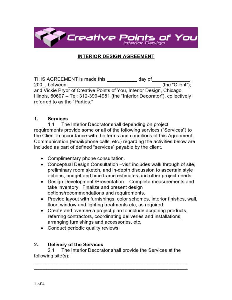 40 Interior Design Contract Templates (Commercial & Residential)