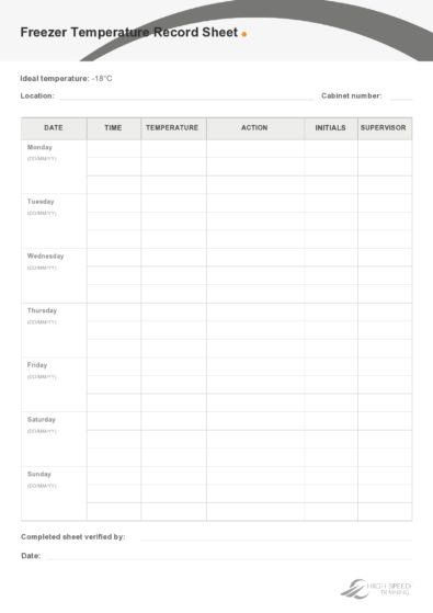 40 Printable Temperature Log Sheets (Word, Excel, PDF)
