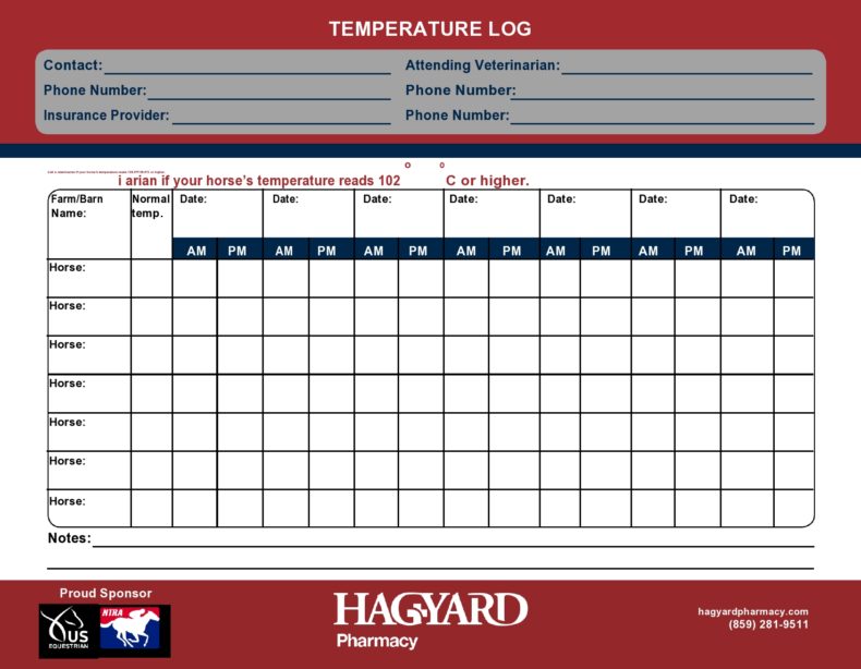 40 Printable Temperature Log Sheets (Word, Excel, PDF)