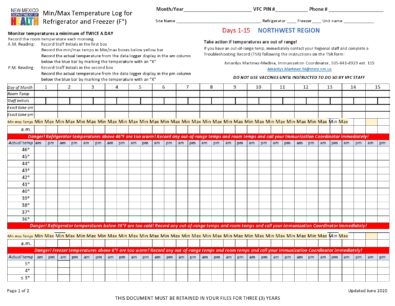 40 Printable Temperature Log Sheets (Word, Excel, PDF)