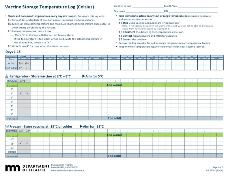 40 Printable Temperature Log Sheets (Word, Excel, PDF)