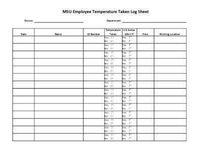 40 Printable Temperature Log Sheets (Word, Excel, PDF)