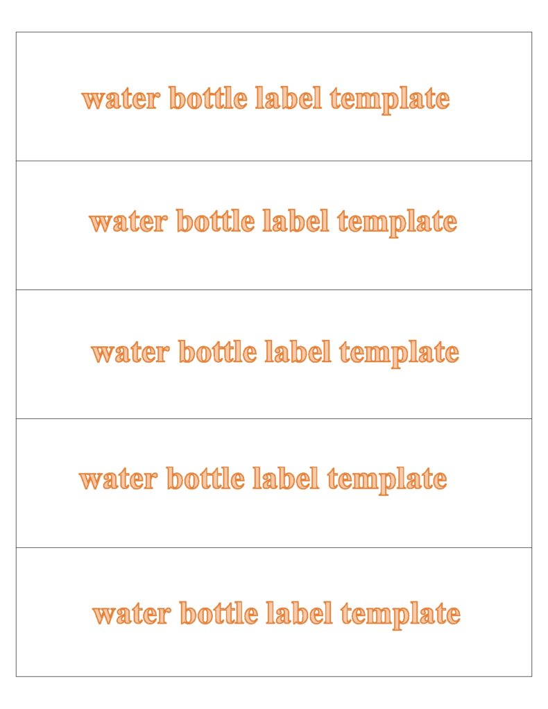 40 Editable Water Bottle Label Templates (100% Free)