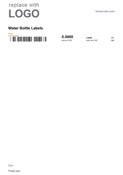 40 Editable Water Bottle Label Templates (100% Free)