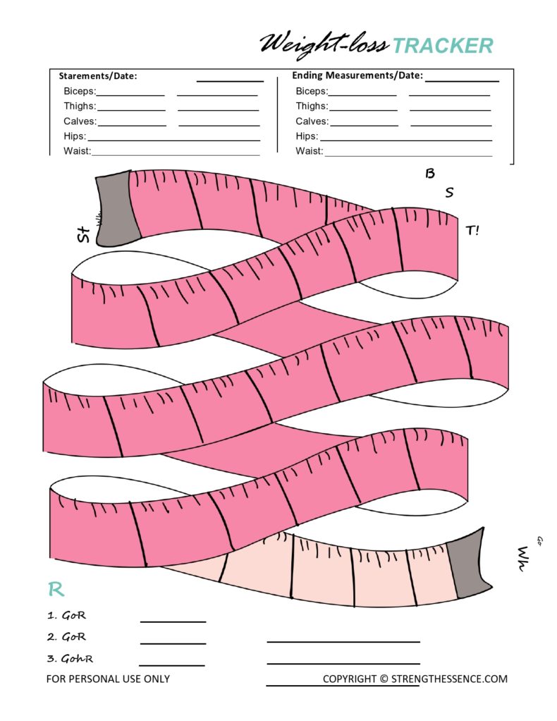 50+ Blank Weight Loss Tracker Templates (Monthly / Weekly)