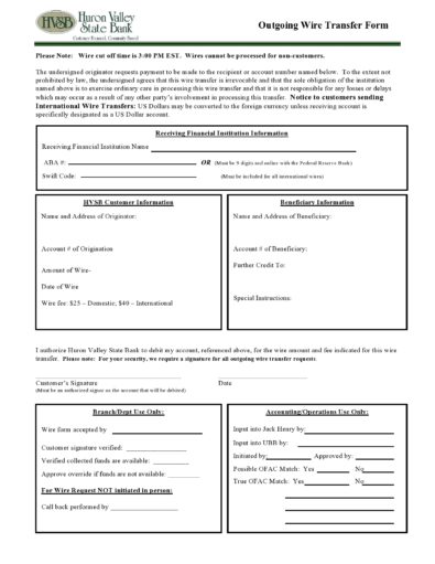 40 Wire Transfer Form Templates [PDF, Word, Excel]