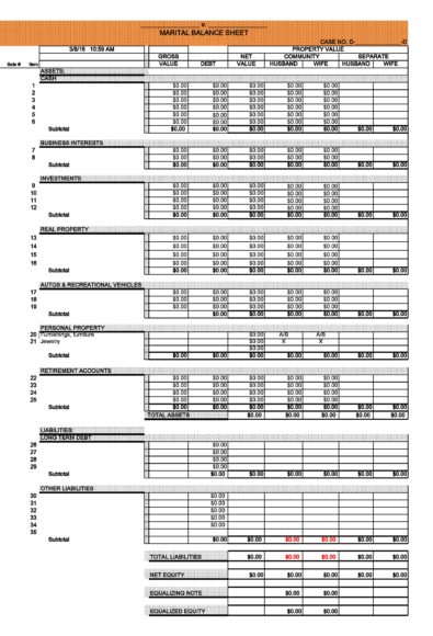 40 Excel Personal Balance Sheet Templates (& Examples) ᐅ TemplateLab