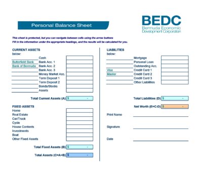 40 Excel Personal Balance Sheet Templates (& Examples) ᐅ TemplateLab