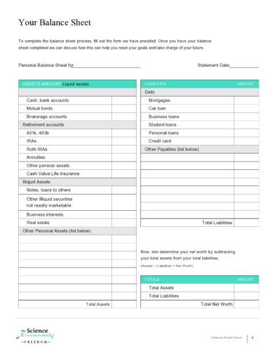 40 Excel Personal Balance Sheet Templates (& Examples) ᐅ TemplateLab