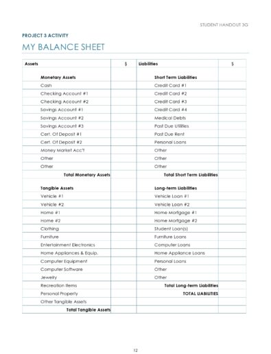 40 Excel Personal Balance Sheet Templates (& Examples) ᐅ TemplateLab