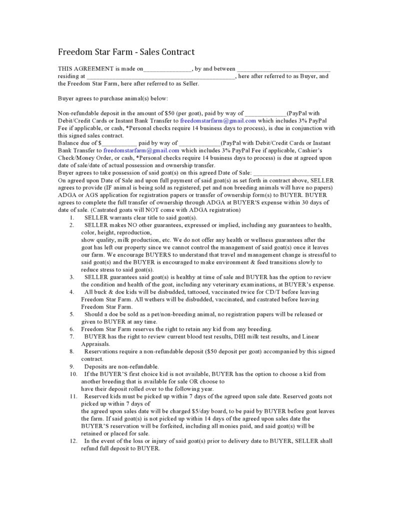 40 Free Sales Contract Templates [Word] ᐅ TemplateLab