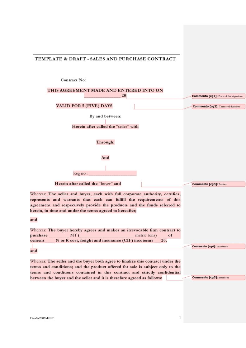 40 Free Sales Contract Templates [Word] ᐅ TemplateLab