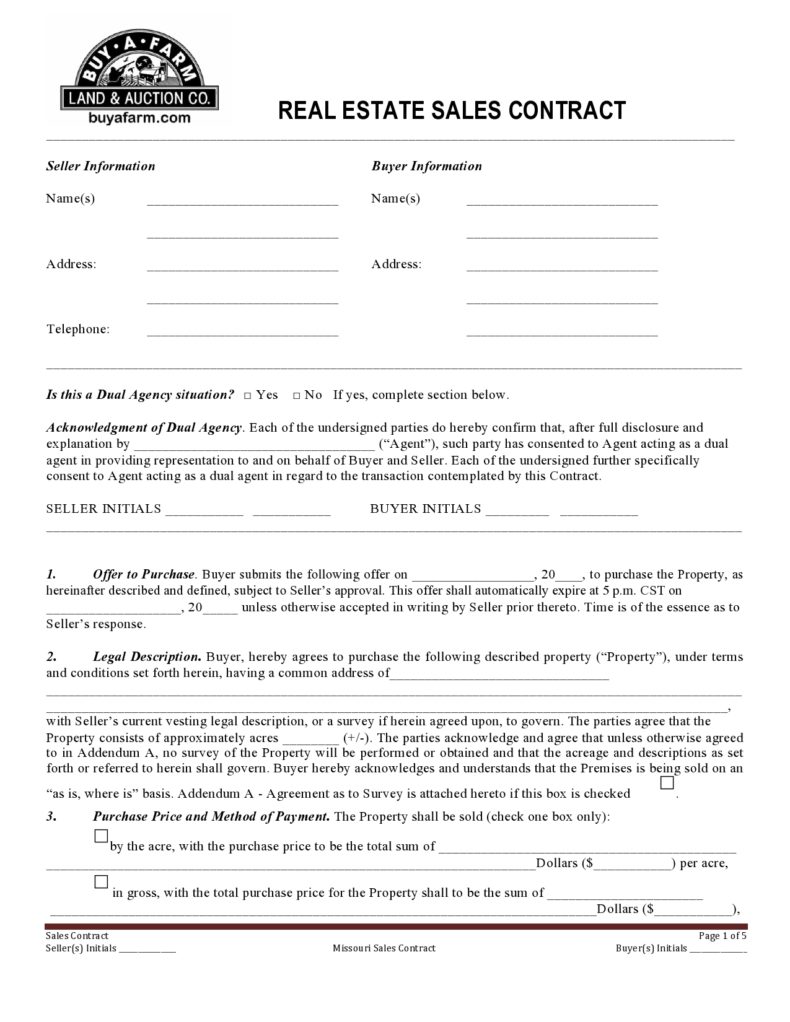 40 Free Sales Contract Templates [Word] ᐅ TemplateLab