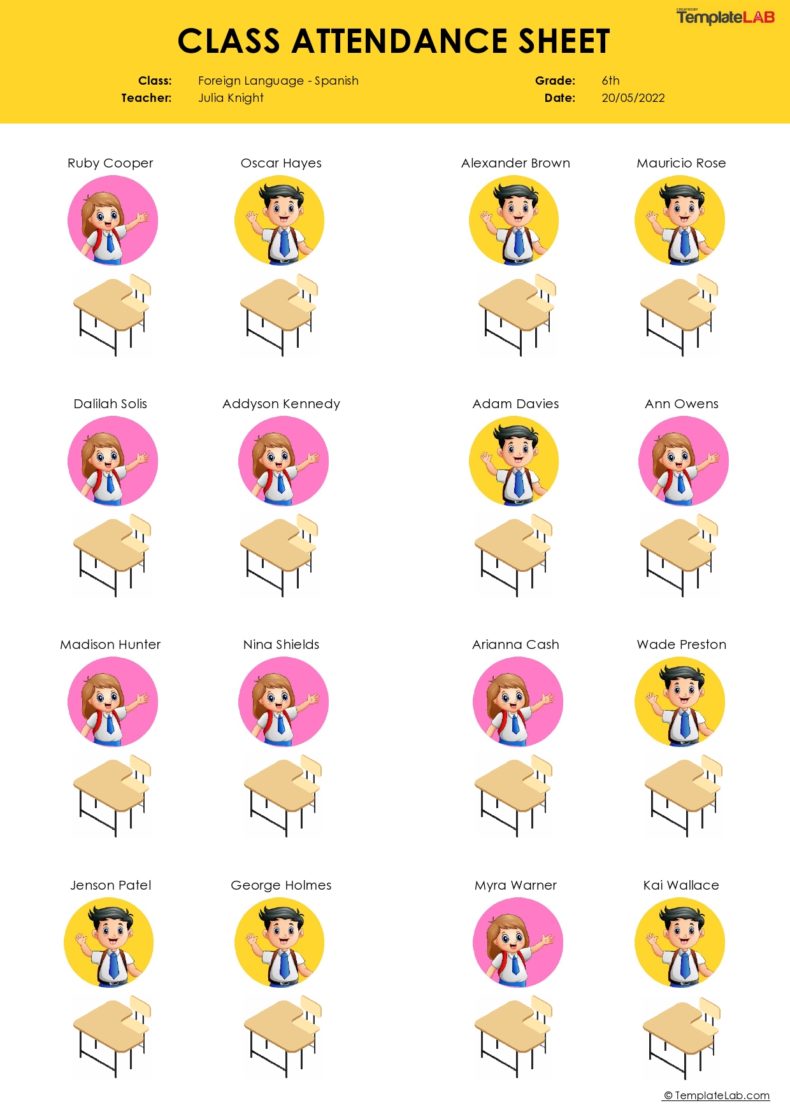 23 Free Printable Attendance Sheet Templates [Word/Excel]