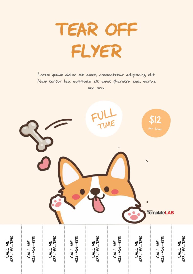 19 Blank Tear Off Flyer Templates [Word, Google Docs, PSD]