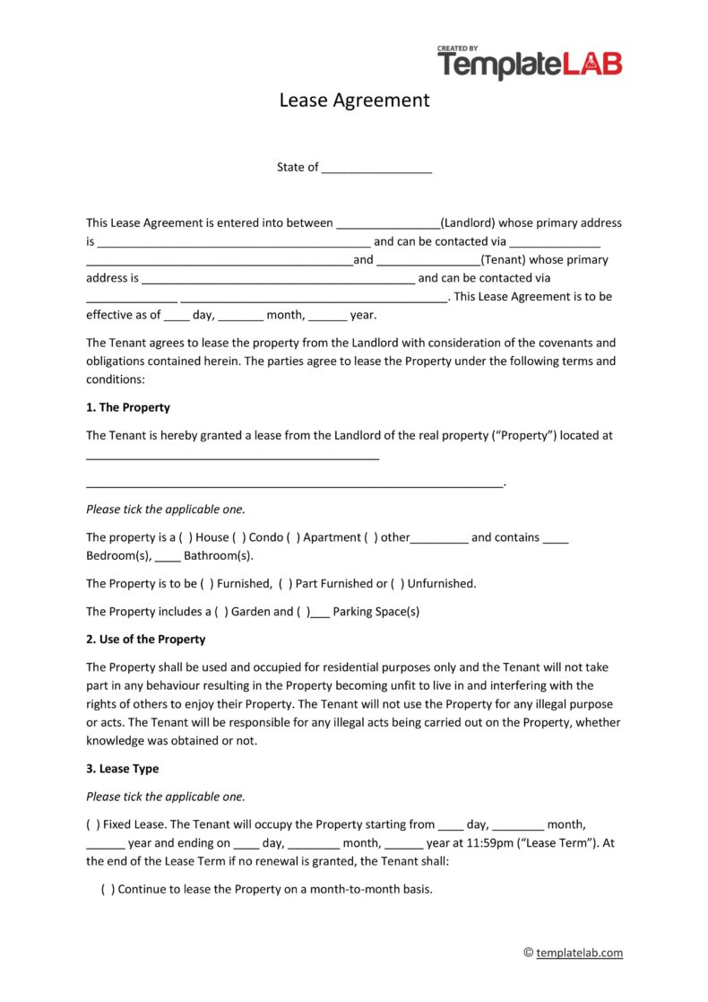 41 Free Lease Addendum Templates & Forms [By State]