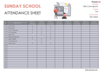 23 Free Printable Attendance Sheet Templates [Word/Excel]