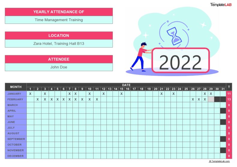 23 Free Printable Attendance Sheet Templates [Word/Excel]