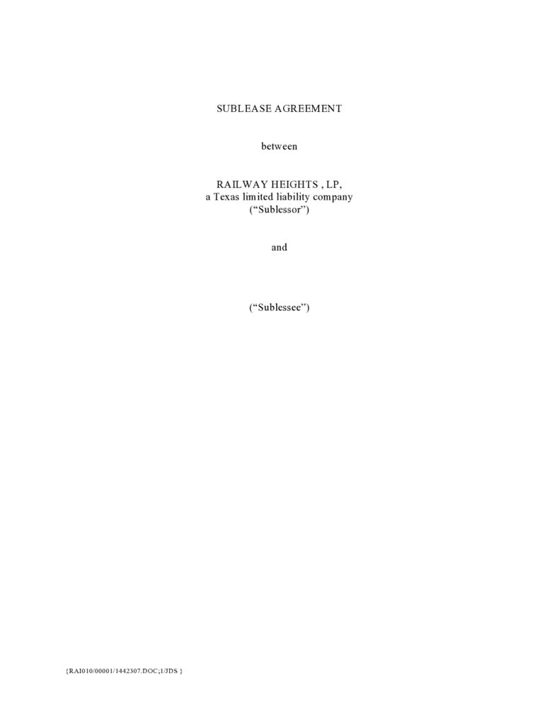39 Free Commercial Sublease Agreement Templates [Word,PDF]