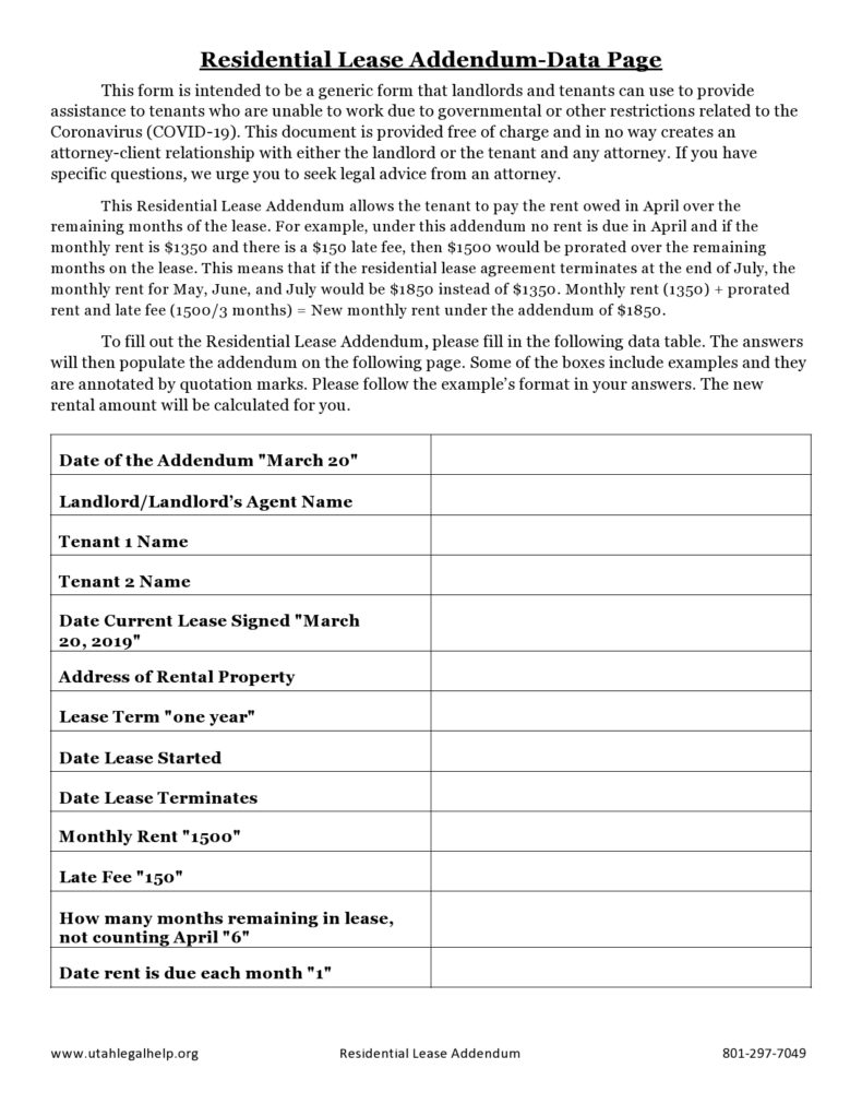41 Free Lease Addendum Templates & Forms [By State]