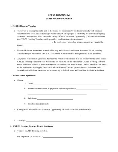 41 Free Lease Addendum Templates & Forms [By State]