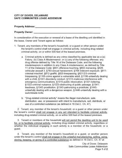 41 Free Lease Addendum Templates & Forms [By State]