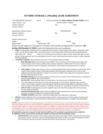 39 Simple Month-to-Month Rental Agreements [100% Free] ᐅ TemplateLab