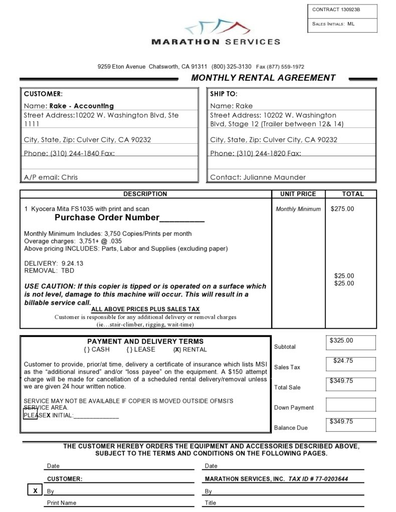 39 Simple Month-to-Month Rental Agreements [100% Free] ᐅ TemplateLab