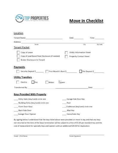 53 Perfect Move In / Out Checklists (for any Rental Inspection)