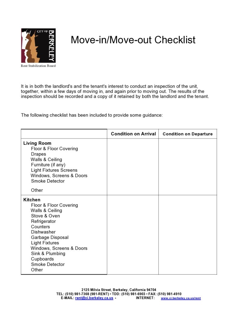 53 Perfect Move In / Out Checklists (for any Rental Inspection)