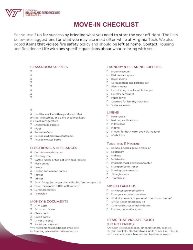 53 Perfect Move In / Out Checklists (for any Rental Inspection)