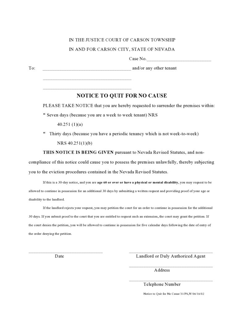 45 Notice To Quit Letters & Templates [3,7,14,30,60 days]