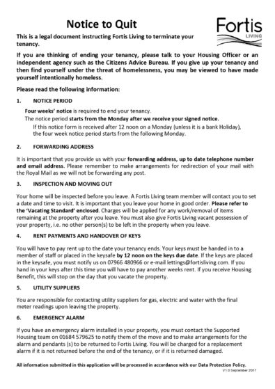 45 Notice To Quit Letters & Templates [3,7,14,30,60 days]