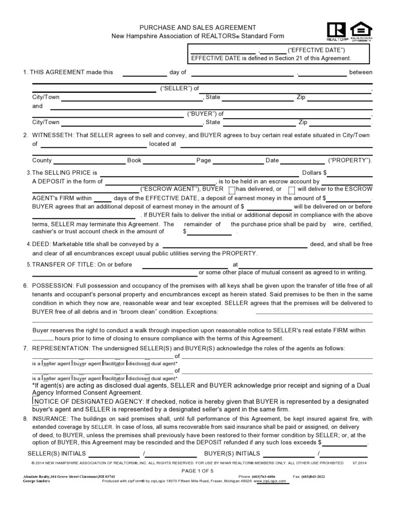41 Simple Real Estate Purchase Agreement Templates [Free]