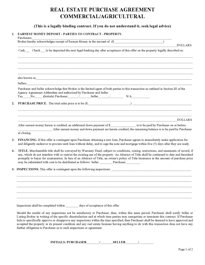 41 Simple Real Estate Purchase Agreement Templates [Free]