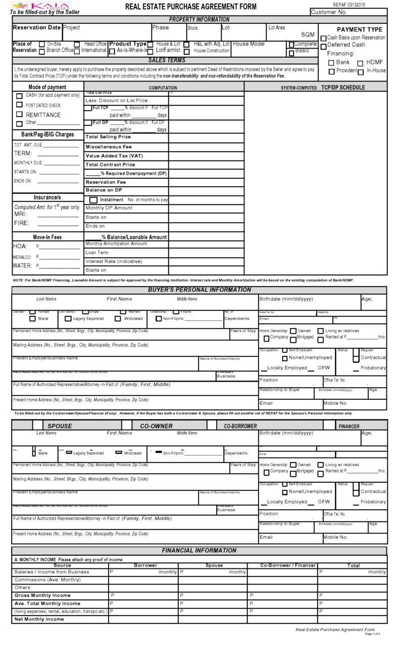 41 Simple Real Estate Purchase Agreement Templates [Free]