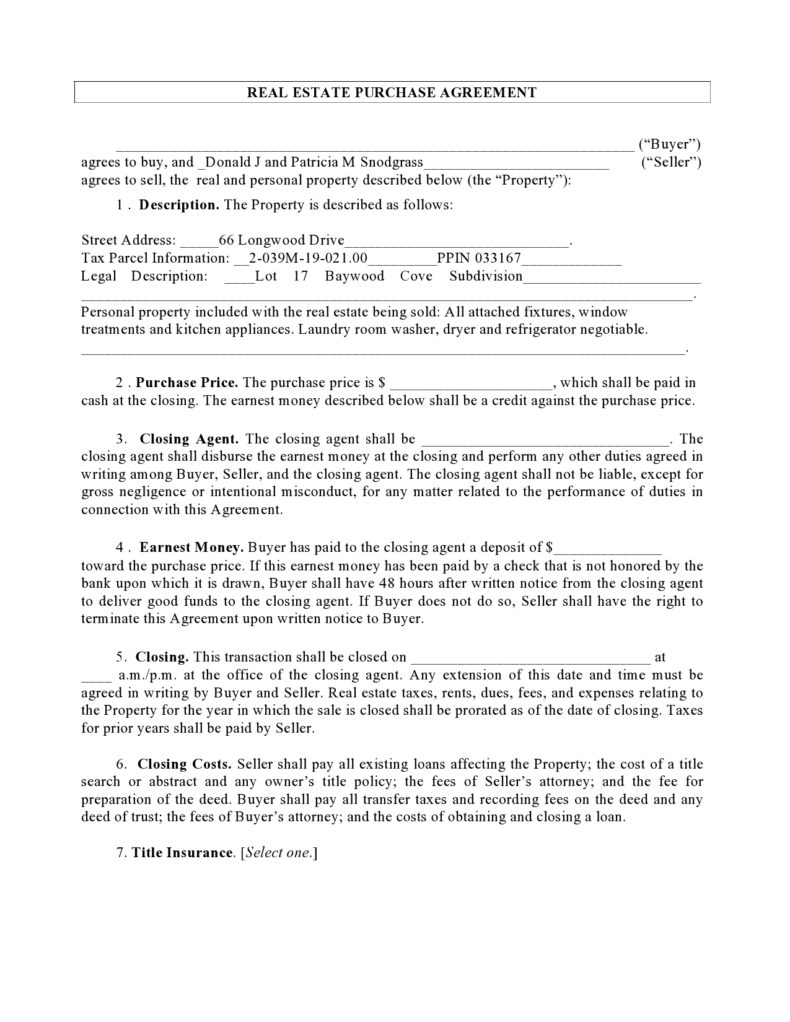 41 Simple Real Estate Purchase Agreement Templates [Free]