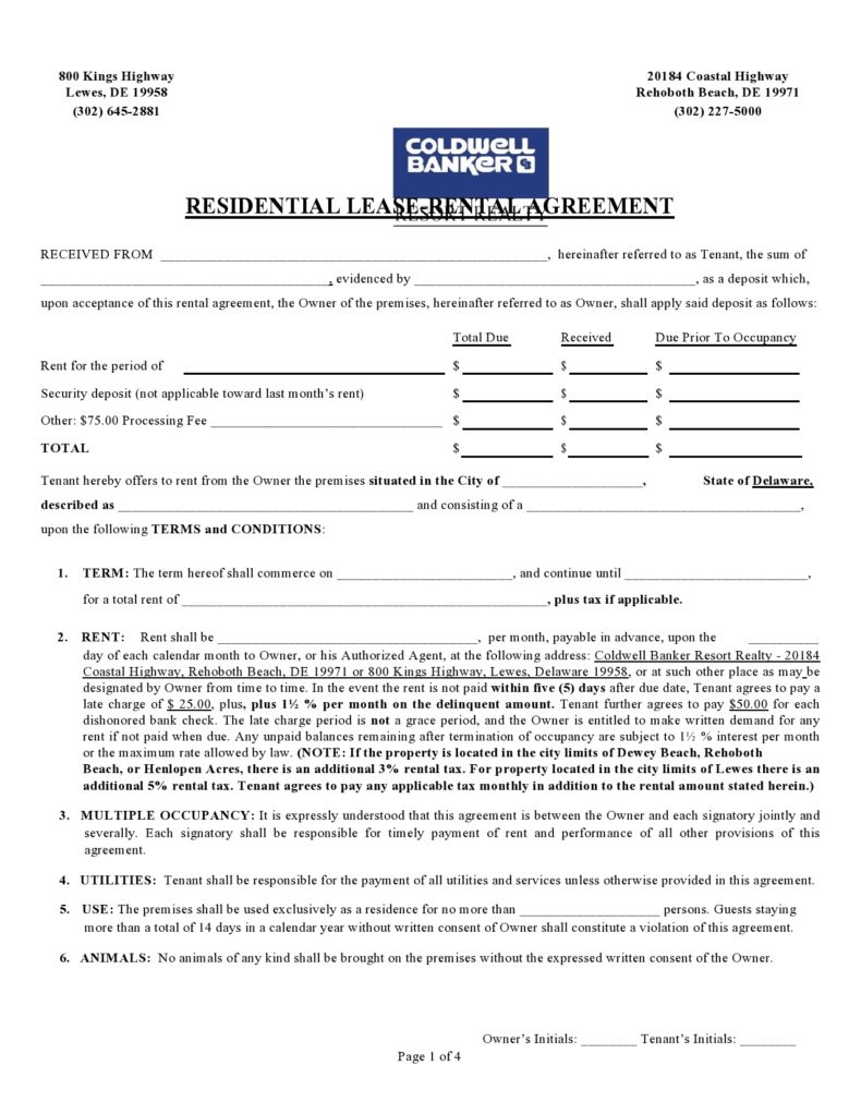44 Free Residential Lease Agreement Templates [Word/PDF]