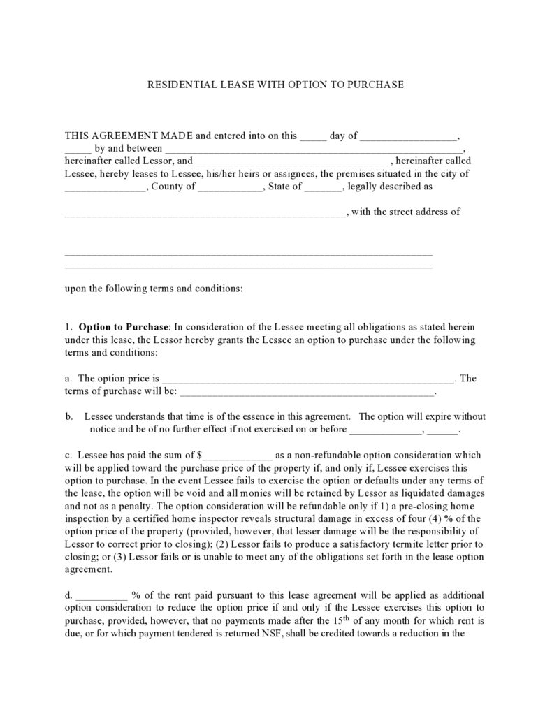 44 Free Residential Lease Agreement Templates [Word/PDF]