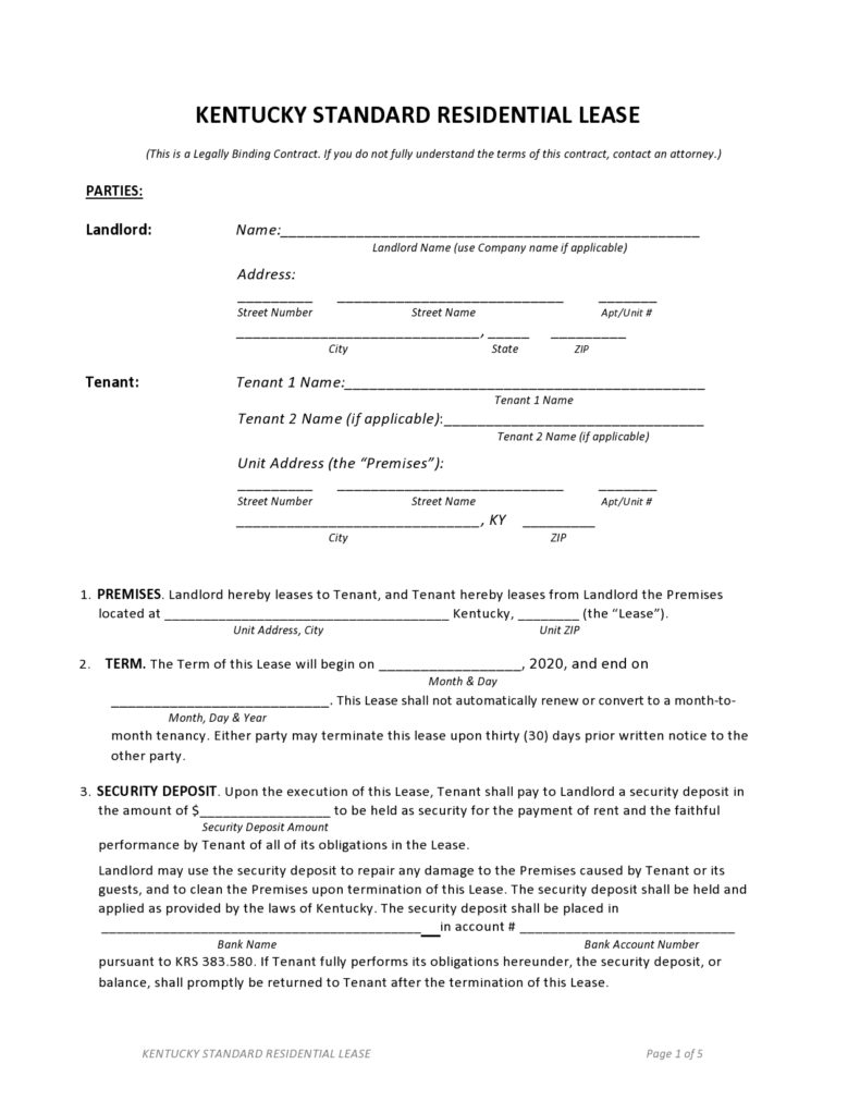 44 Free Residential Lease Agreement Templates [Word/PDF]