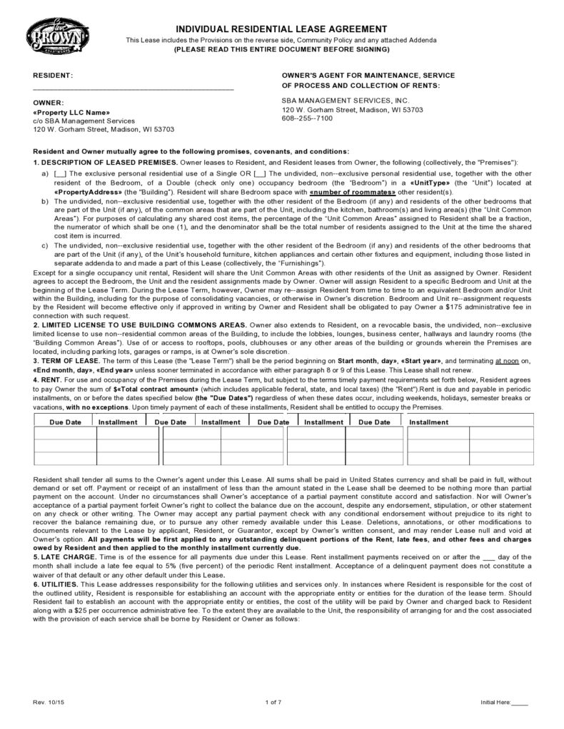 44 Free Residential Lease Agreement Templates [Word/PDF]