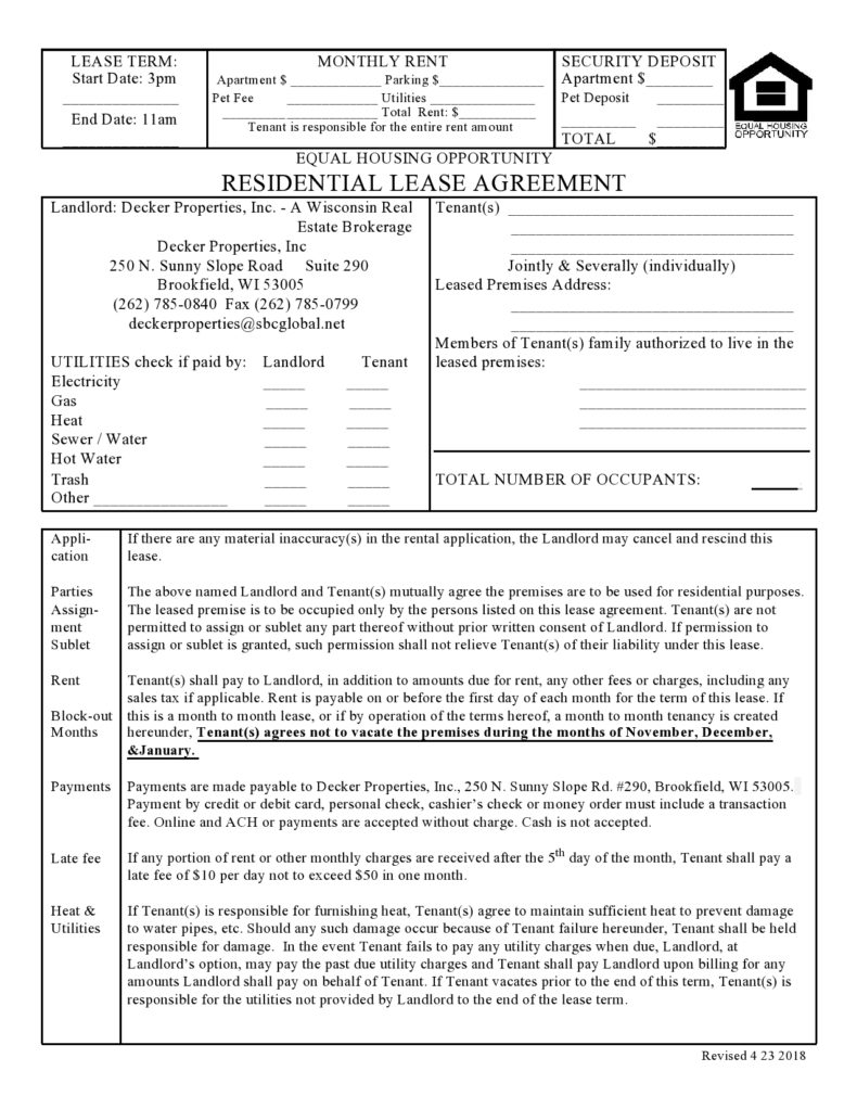 44 Free Residential Lease Agreement Templates [Word/PDF]
