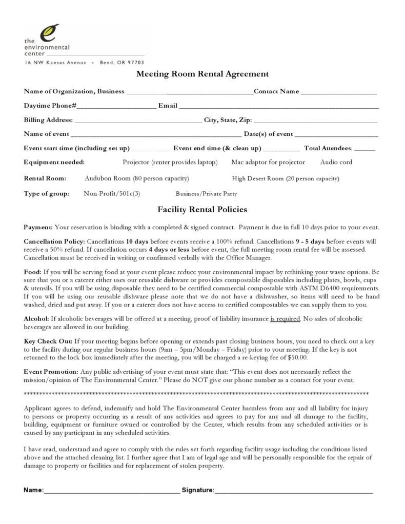 41 Free Room Rental Agreements & Forms [Doc / PDF]