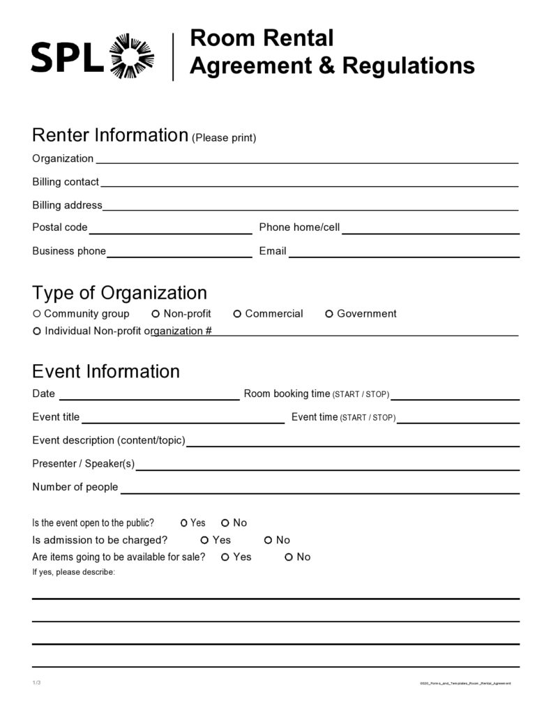 41 Free Room Rental Agreements & Forms [Doc / PDF]