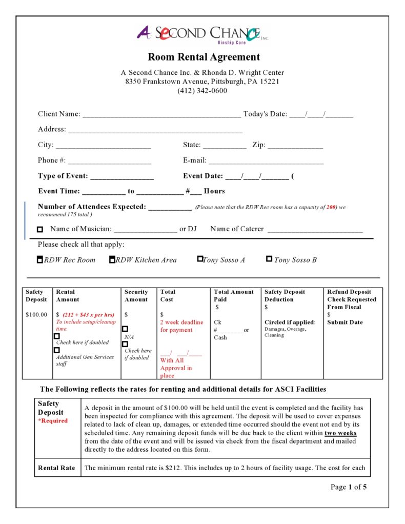 41 Free Room Rental Agreements & Forms [Doc / PDF]