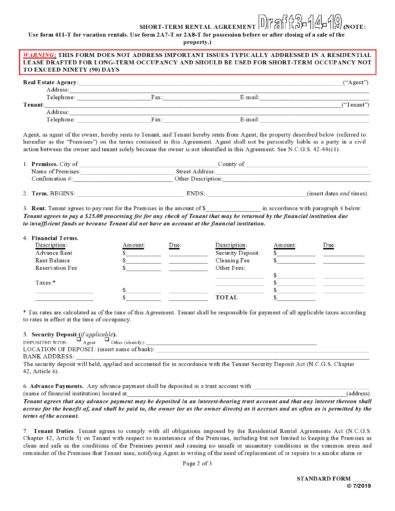 80 Short-Term & Vacation Rental Agreement Templates [Word,PDF]